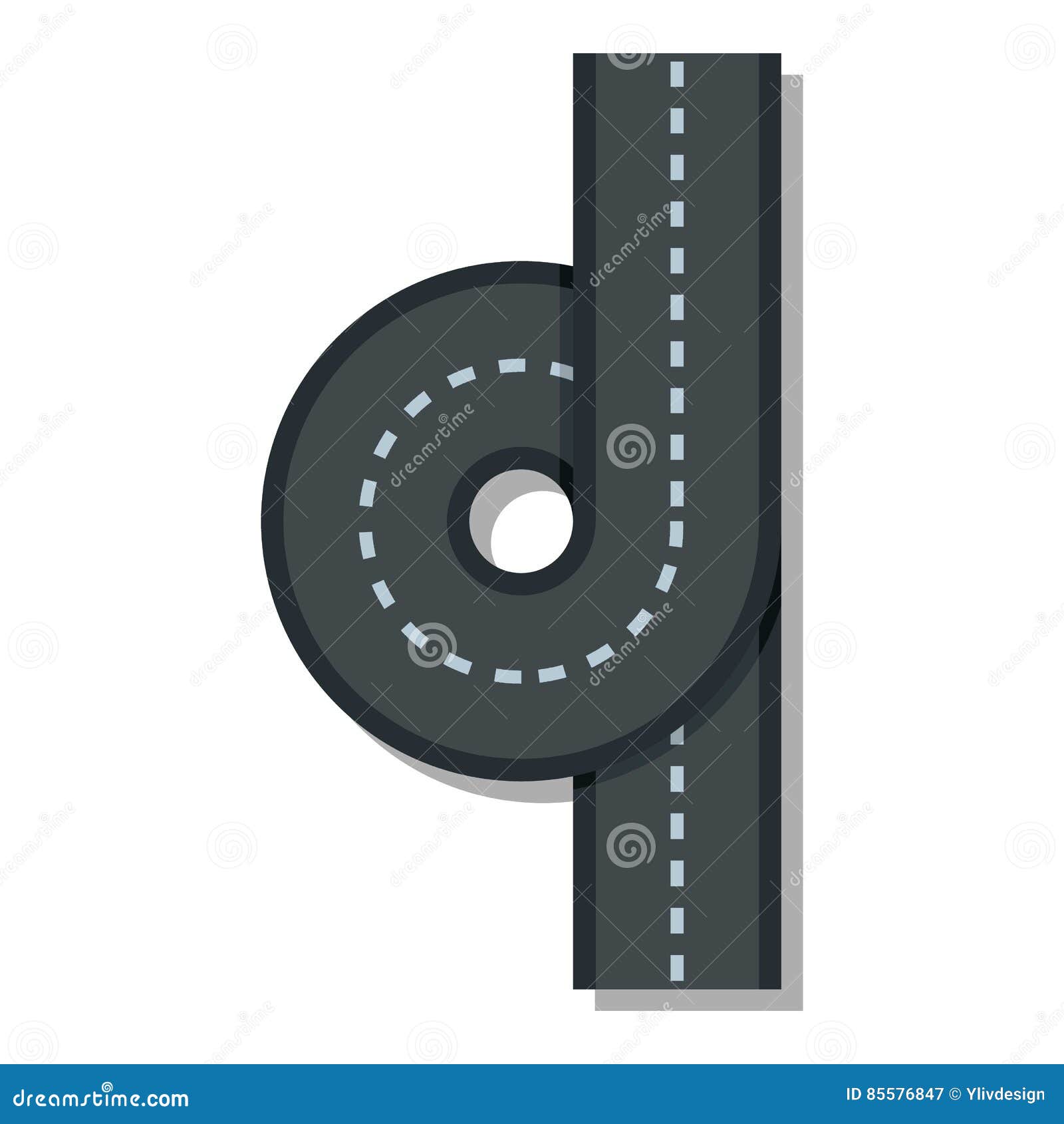 Road Junction Icon, Flat Style Stock Vector - Illustration of journey ...