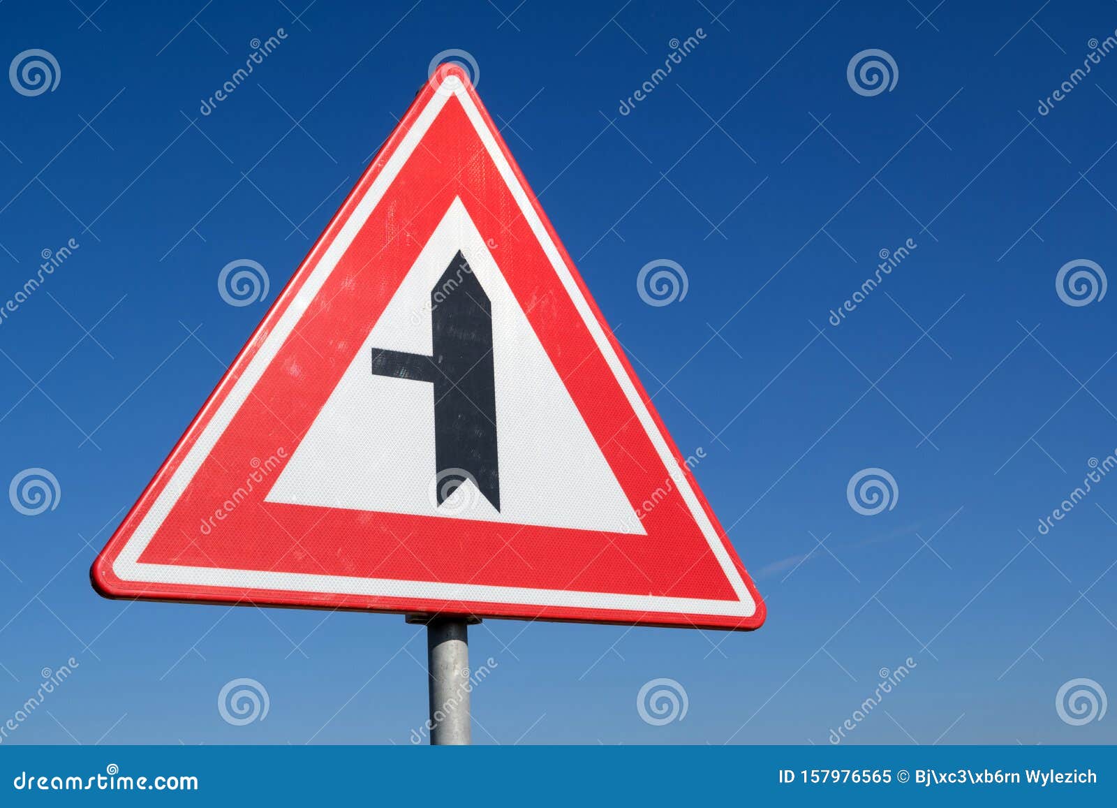 Road Junction with Priority Over Minor Road from the Left Stock Image ...