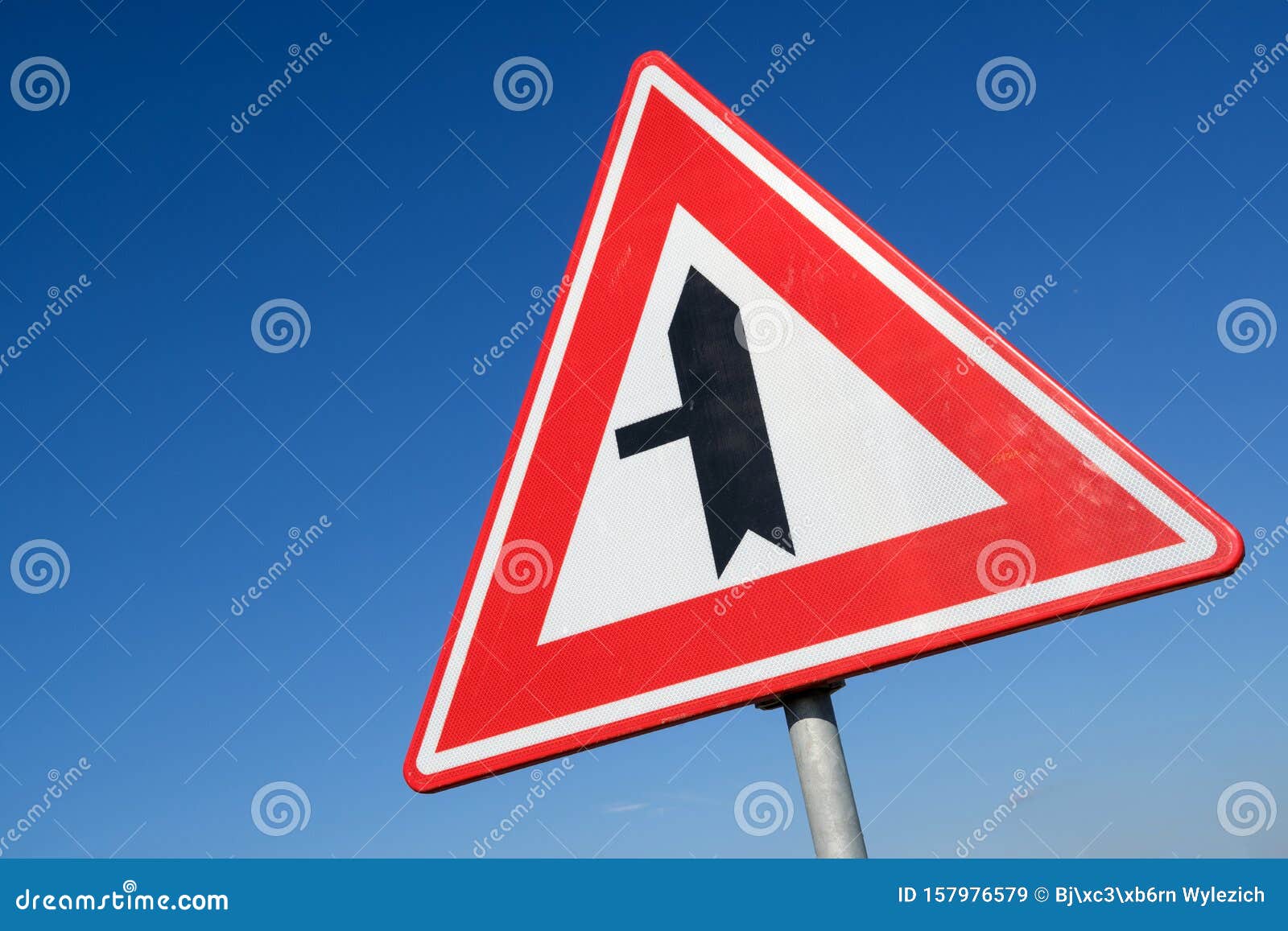 Road Junction with Priority Over Minor Road from the Left Stock Image ...