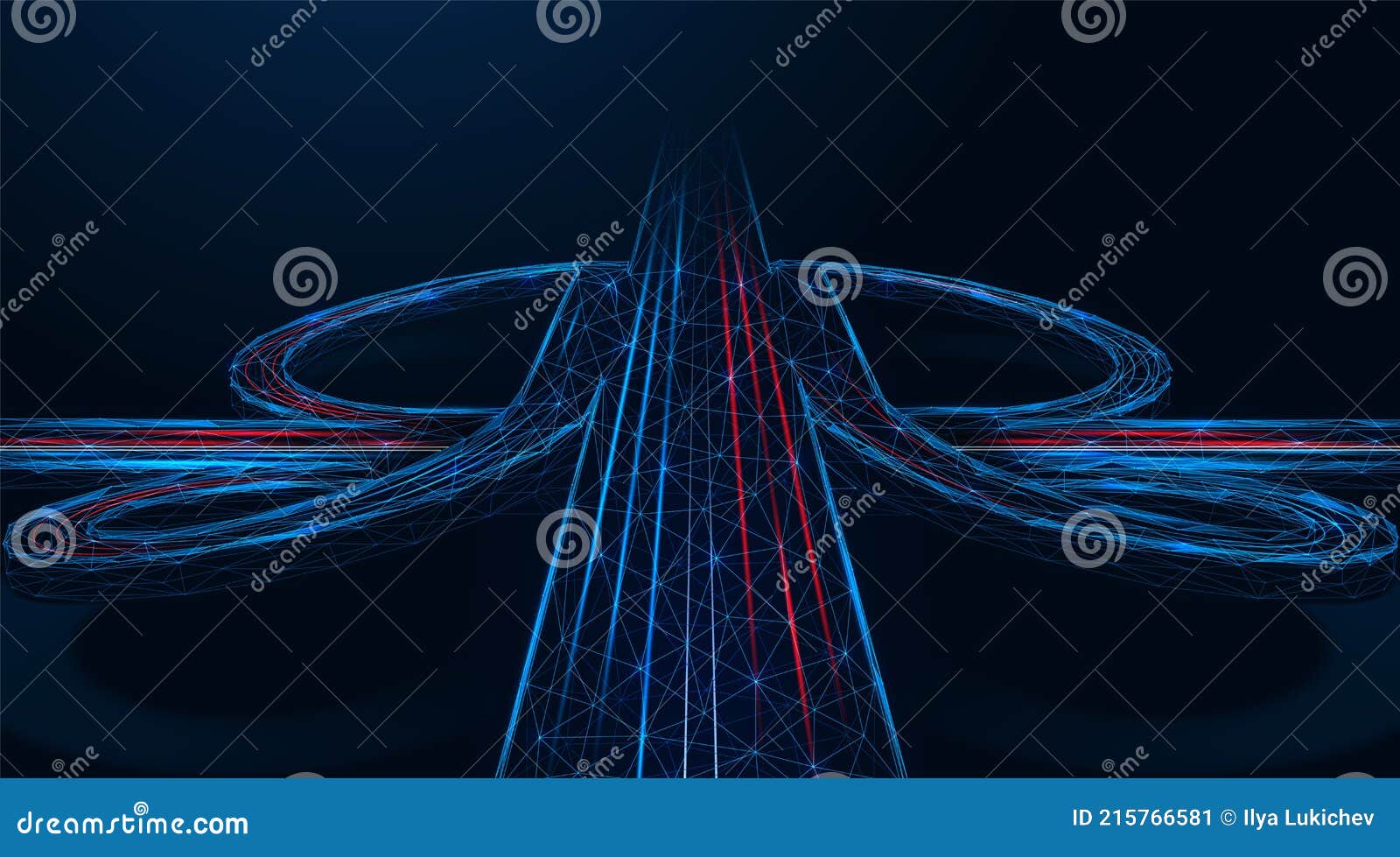 A Road Junction, an Unobstructed Intersection of Two Roads. Stock ...