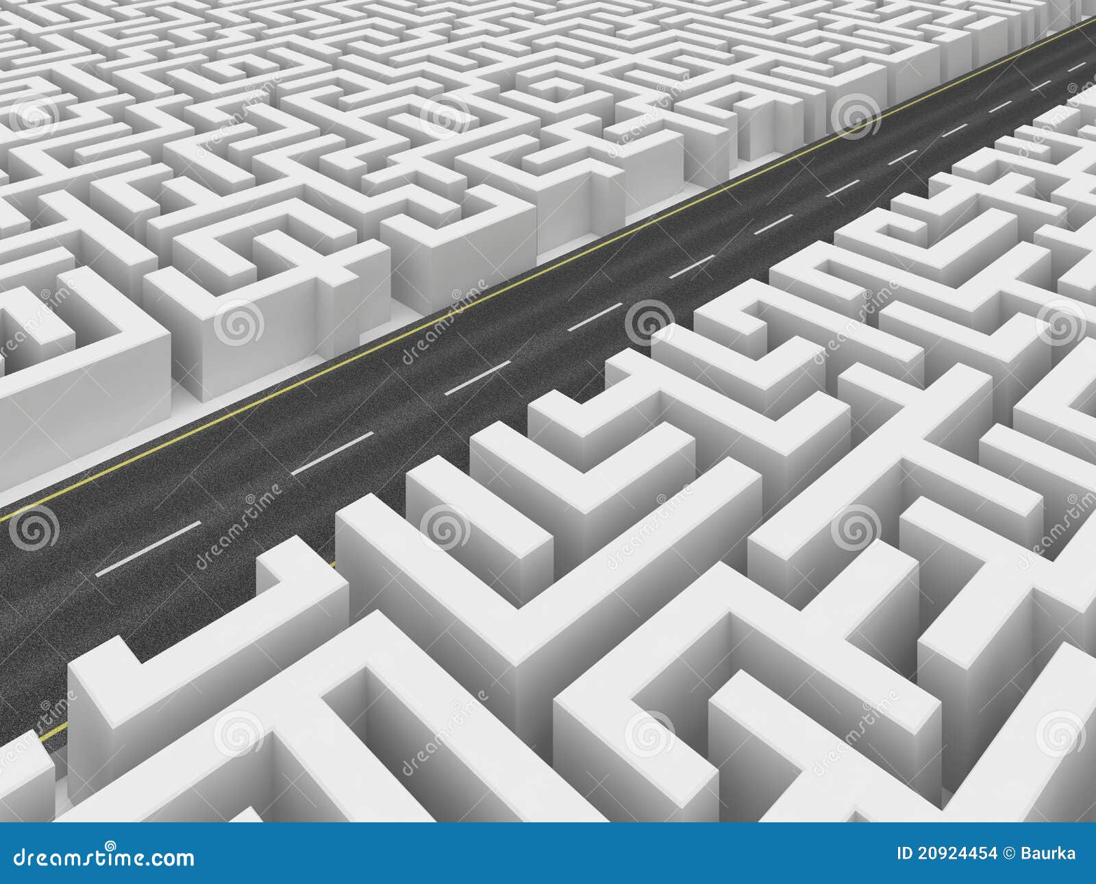 Road on labyrinth stock illustration. Illustration of challenge - 20924454