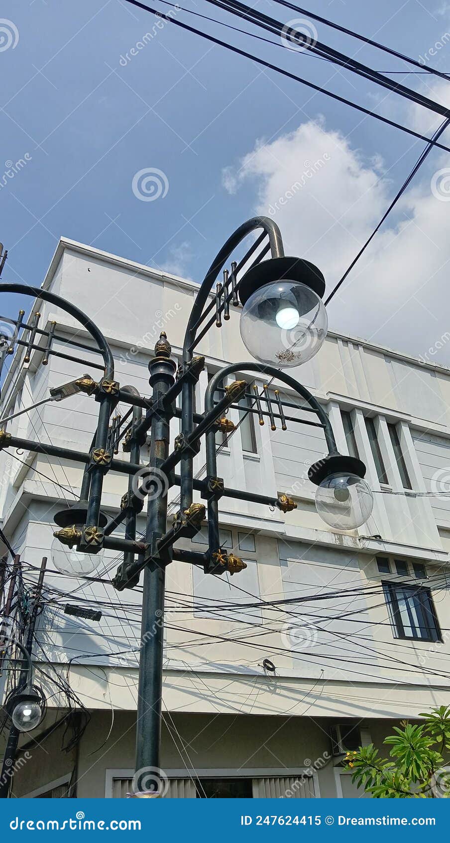 Road Lamp in Old City, East Java Stock Image - Image of transport, road ...