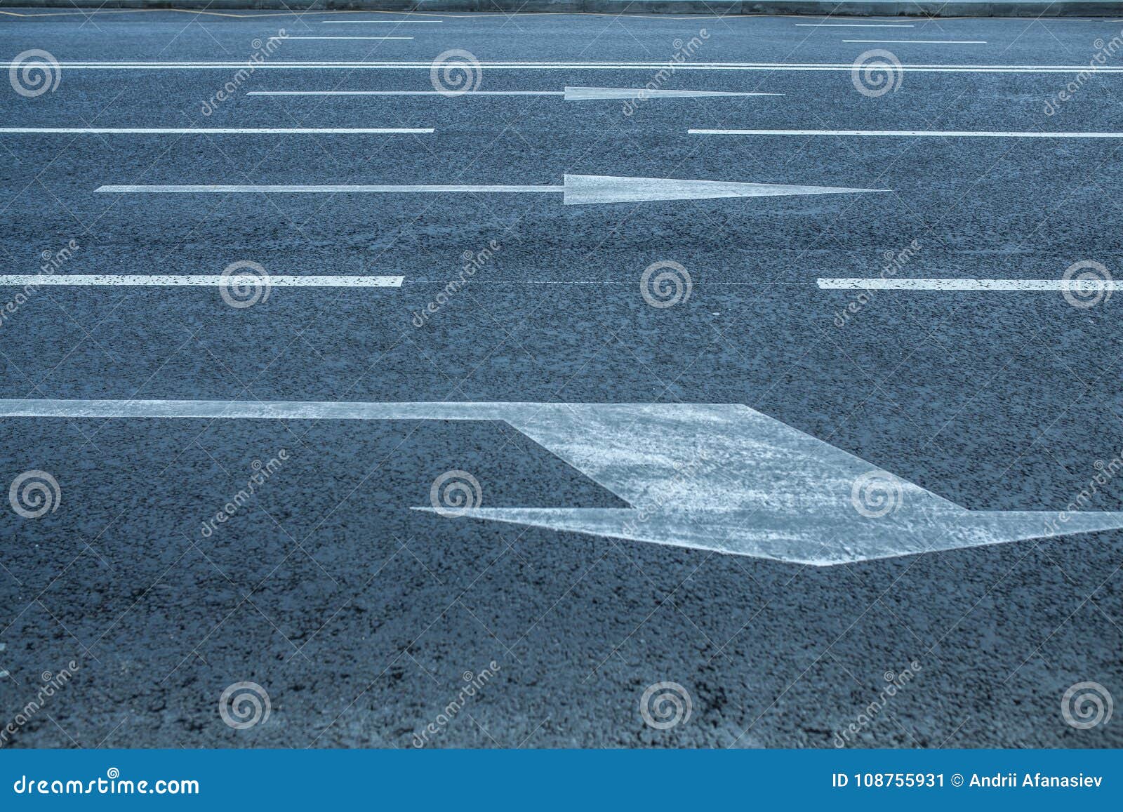 Road Lanes with Arrow Markings Stock Image - Image of macro, drive ...