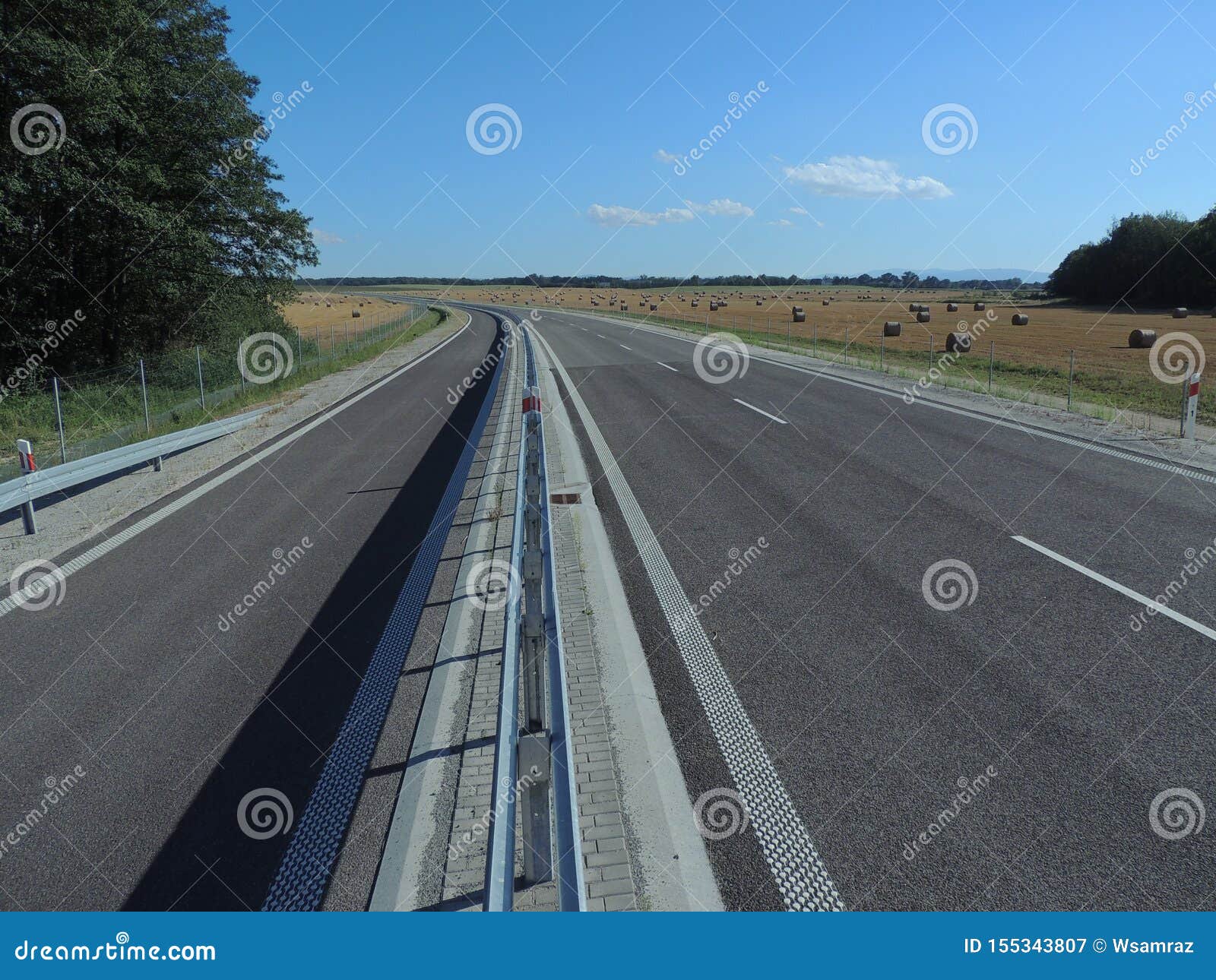 Road lanes stock image. Image of asphalt, line, fields - 155343807