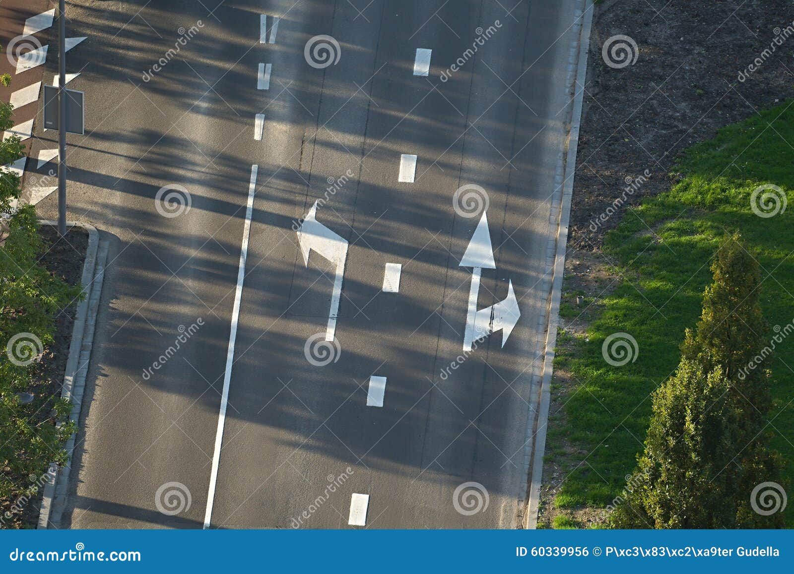 Road lanes stock photo. Image of crossroads, aerial, dividing - 60339956