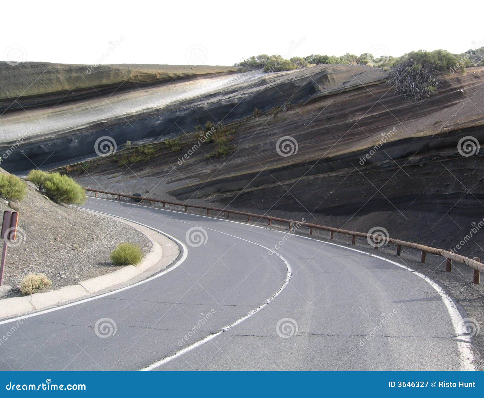 A Road into the Layered Ground Stock Image - Image of high, gravel: 3646327