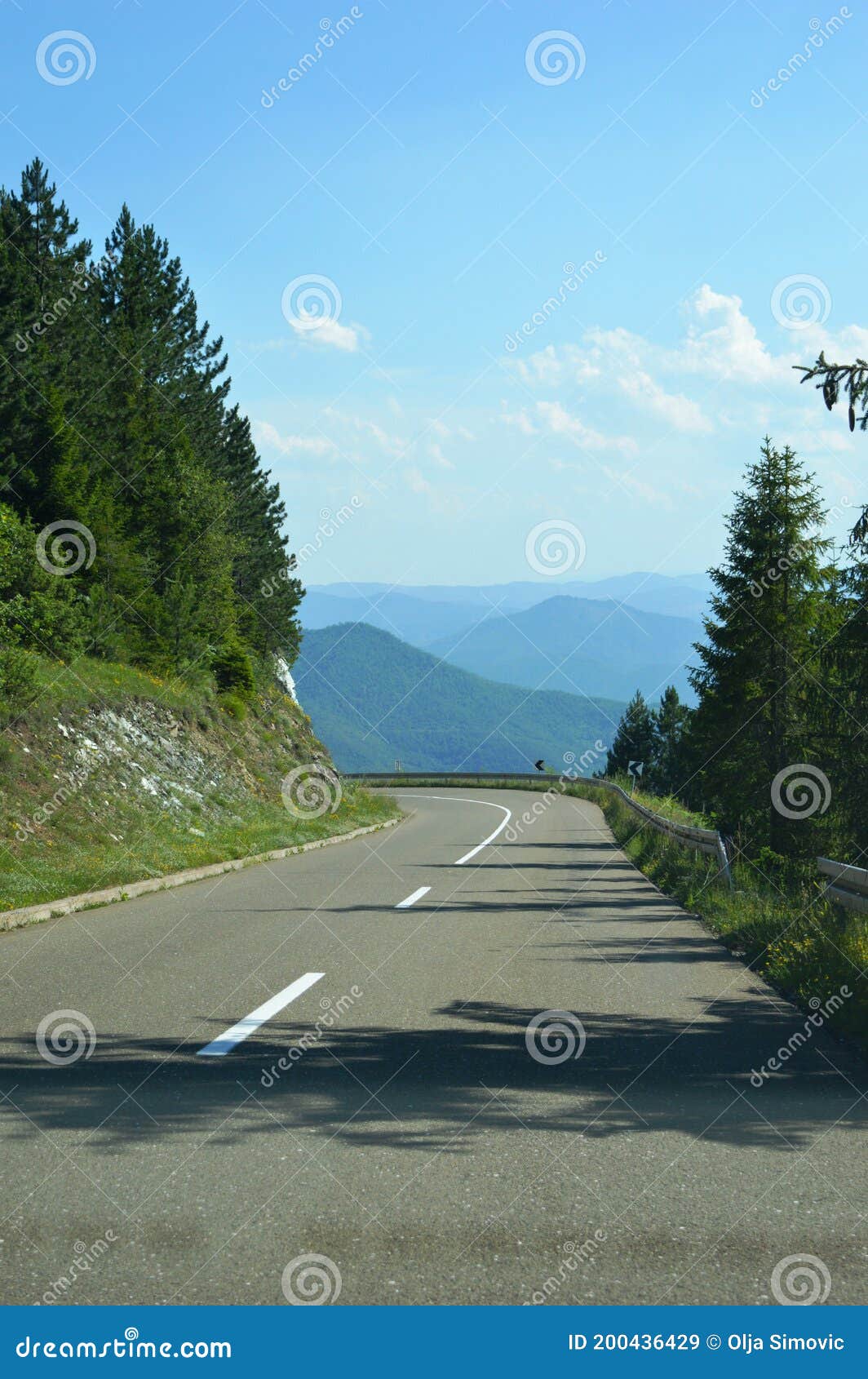 Road Leading Down from the Mountain Stock Image - Image of leading ...
