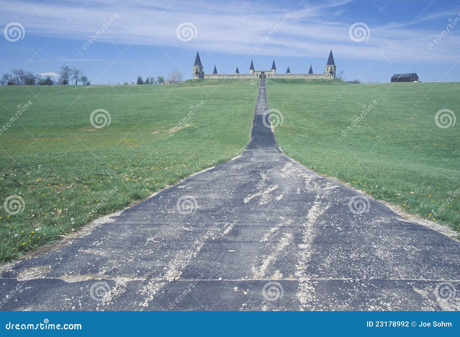 Road leading to a castle stock photo. Image of landscape - 23178992