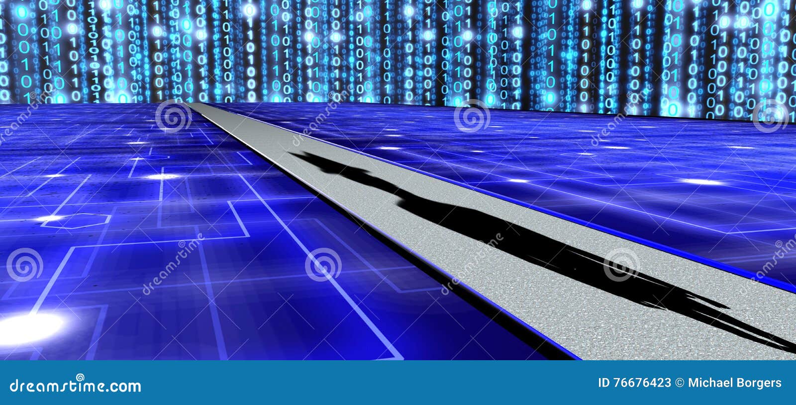 Road Leading To Digital Matrix Stock Illustrations – 2 Road Leading To ...