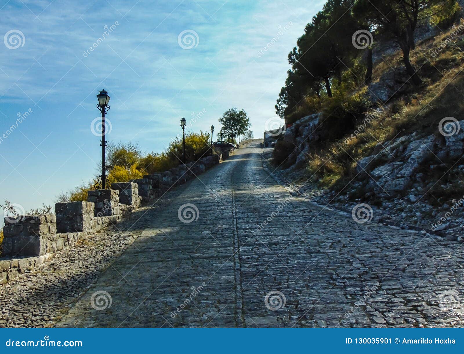 Road Leading To Rozafa Castle. Stock Image - Image of heritage, hoilday ...