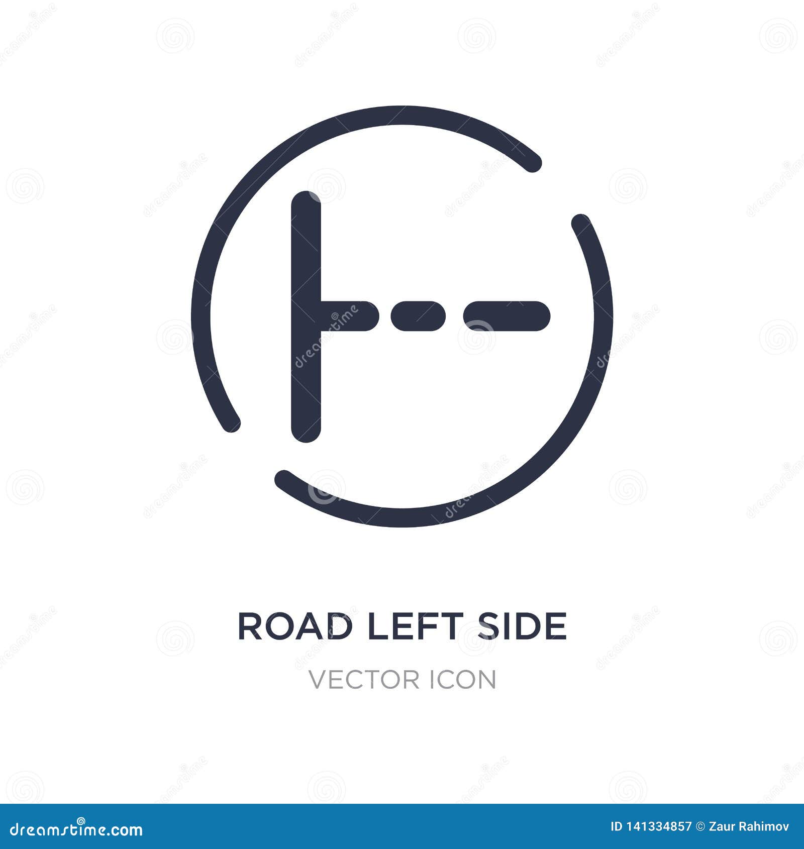 Road Left Side Icon On White Background. Simple Element Illustration ...