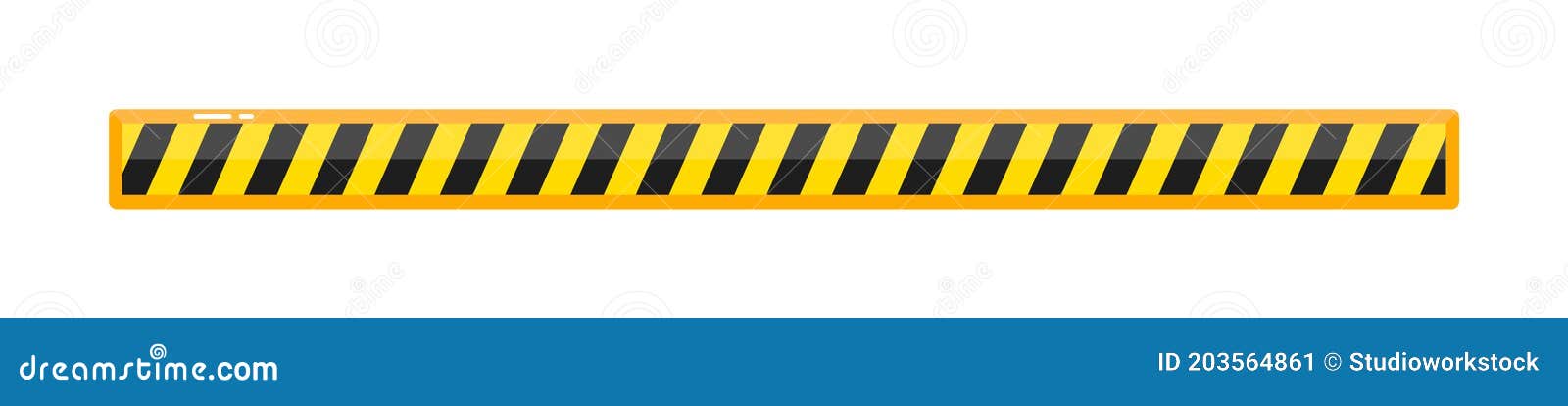 Road Line Barrier Caution with Hazard Stripe Isolated Stock Vector ...