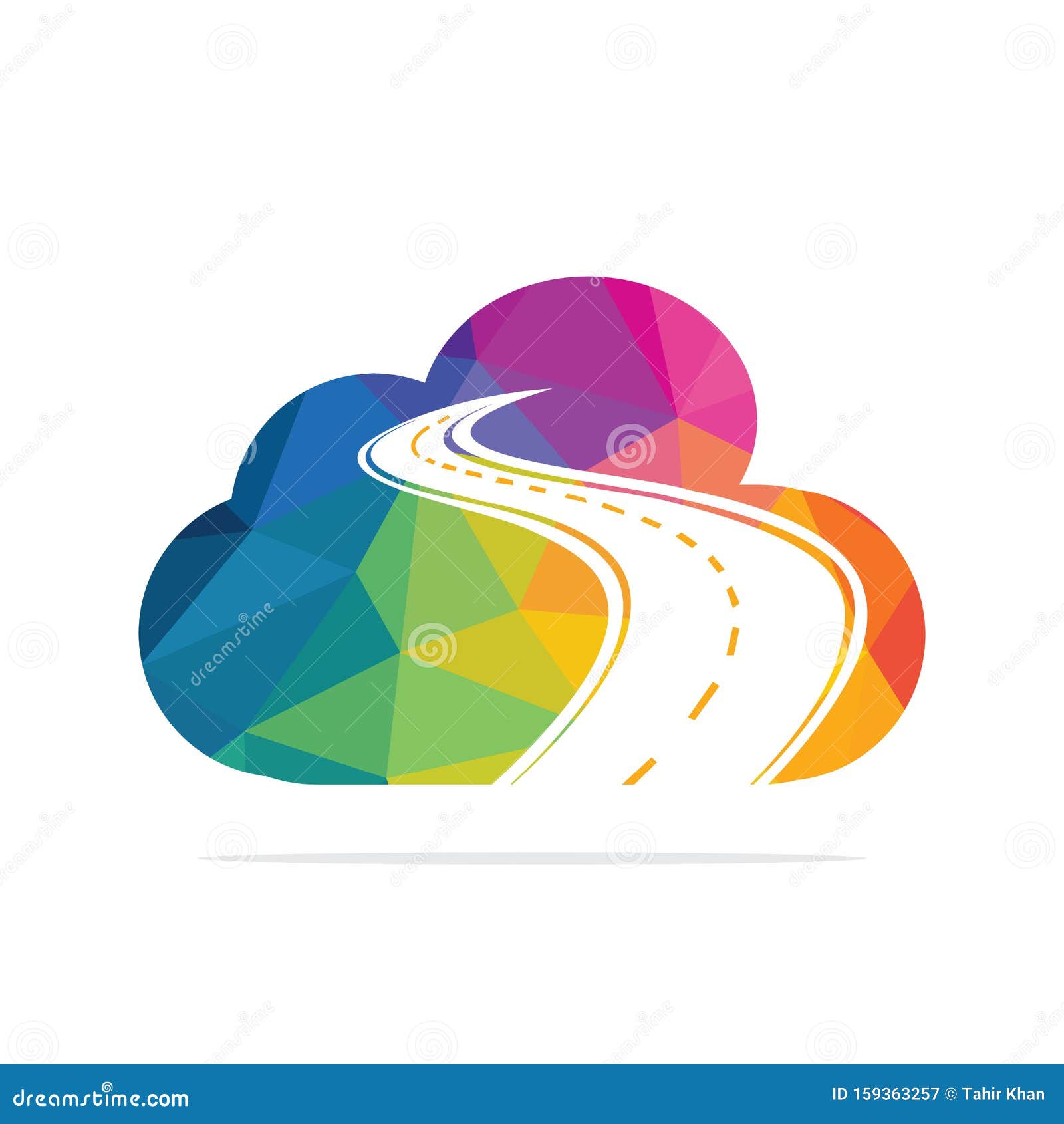 Road Logo Vector Design Template. Stock Vector - Illustration of ...