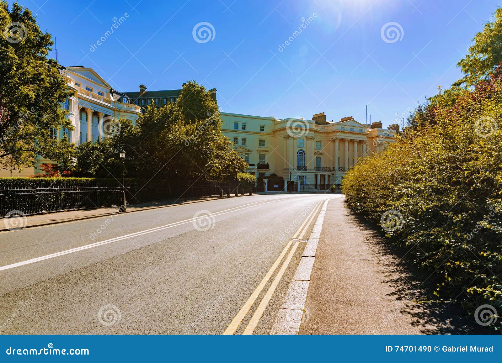Road in London stock photo. Image of cityscape, buildings - 74701490