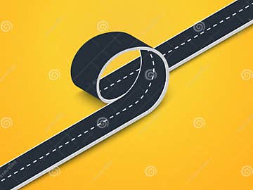Road Loop Isometric View. stock vector. Illustration of imprint - 80574537