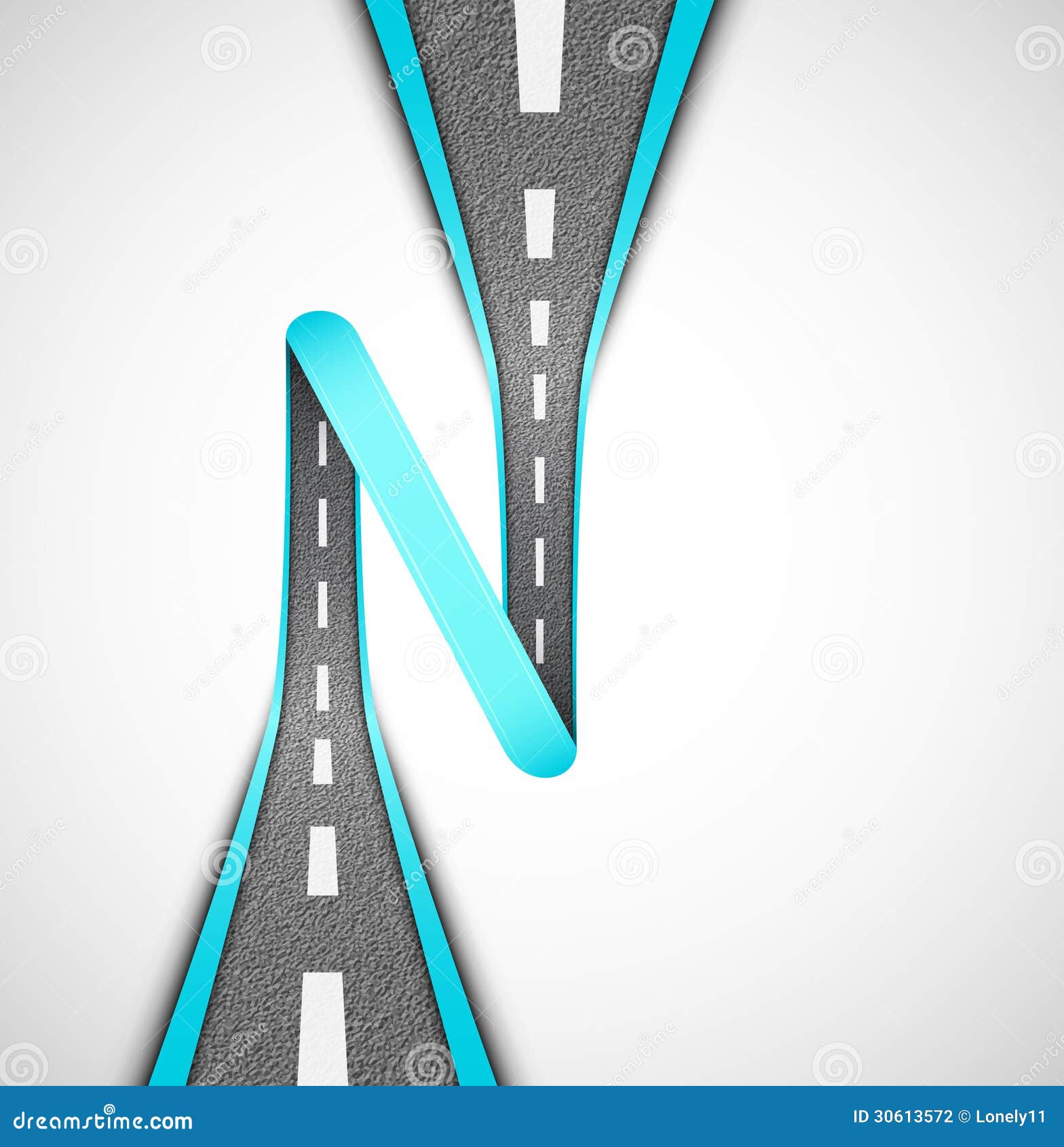 Road loop stock vector. Illustration of pathway, loop - 30613572