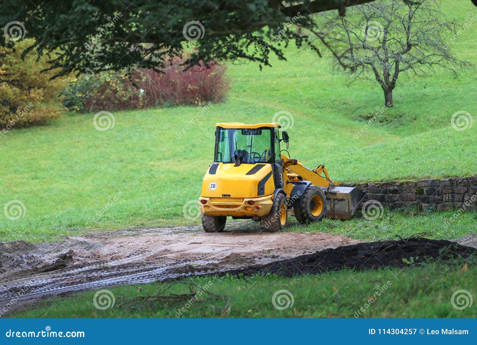 Road Machinery on the Construction Site Stock Image - Image of ground ...
