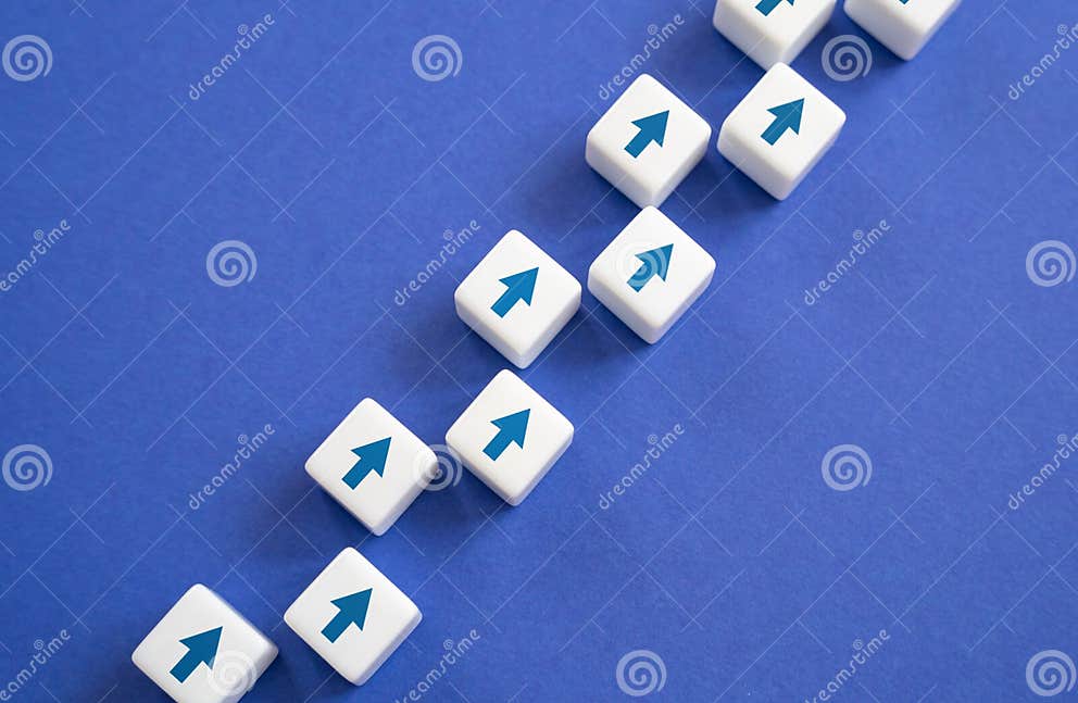 A Road Made of Arrows. Moving Forward Step by Step. Stock Image - Image ...