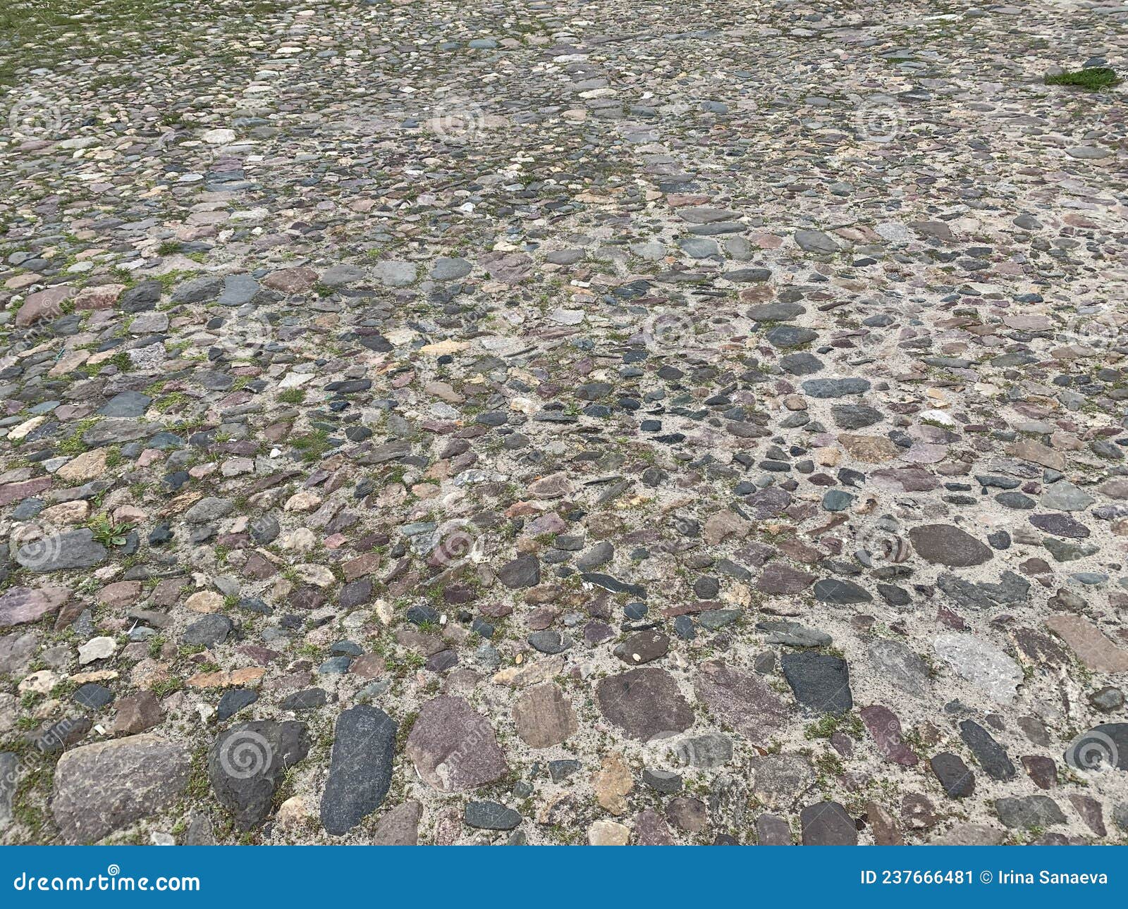 A road made of stones. stock image. Image of stonewall - 237666481