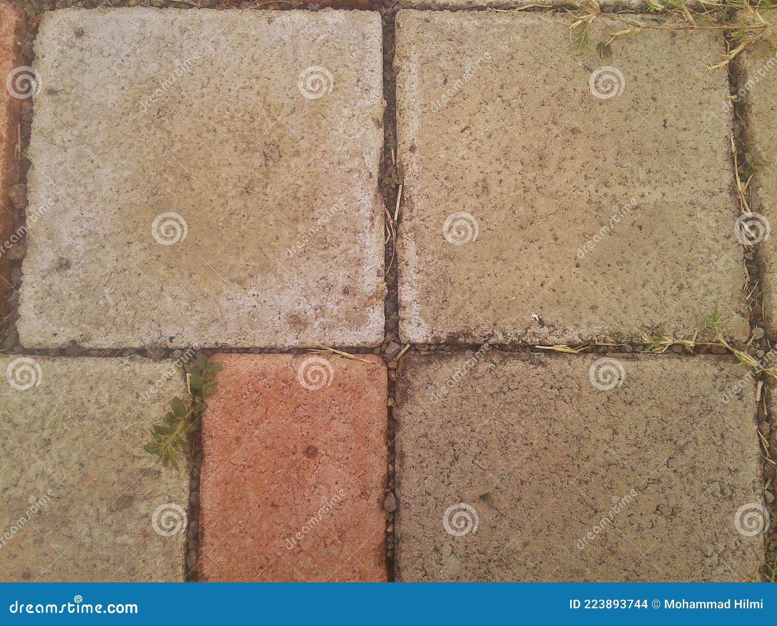 A Road Made Up of Square Paving Stock Photo - Image of wall, brick ...