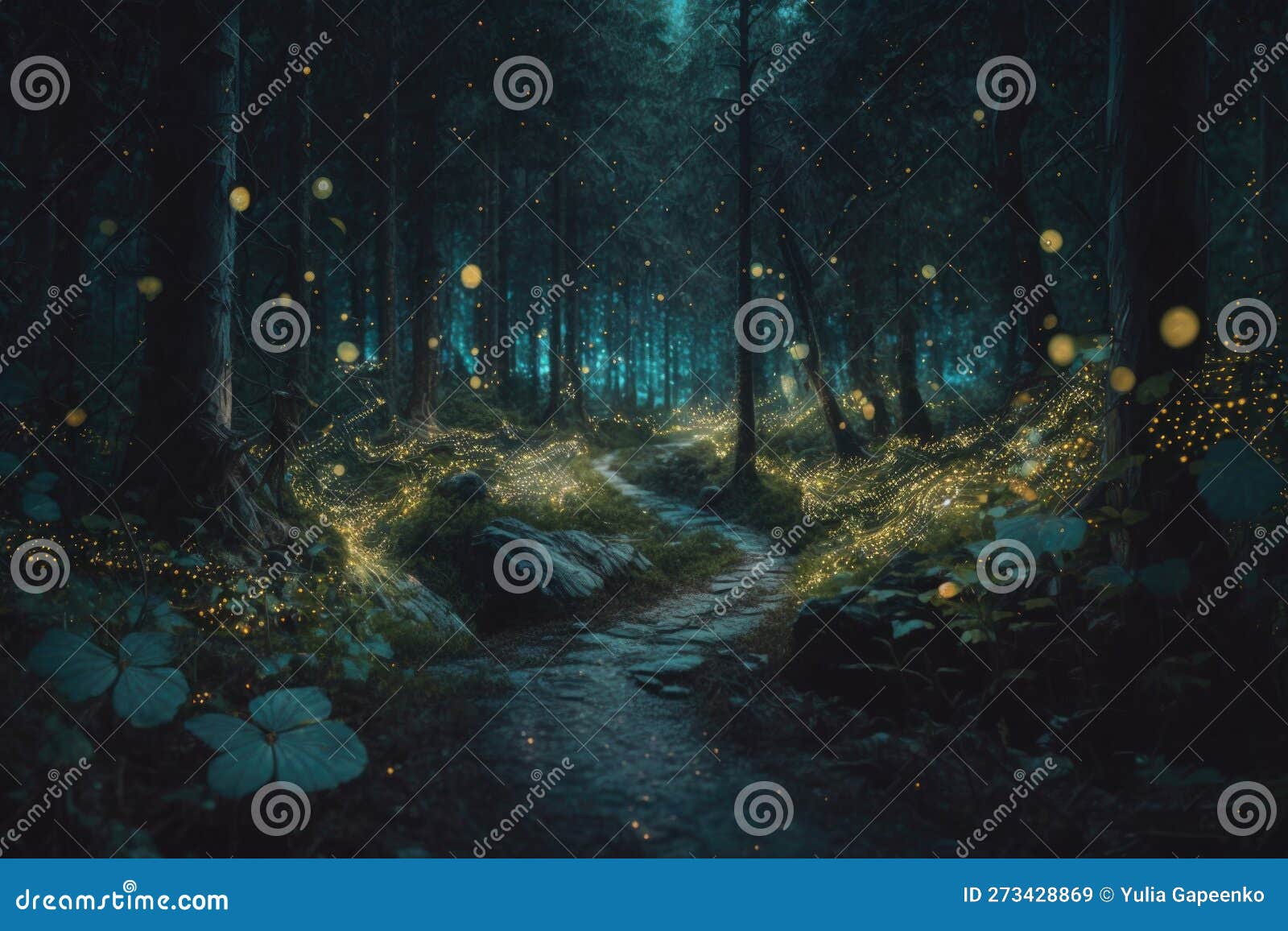 Road in Magic Forest. Illustration AI Generative Stock Illustration ...