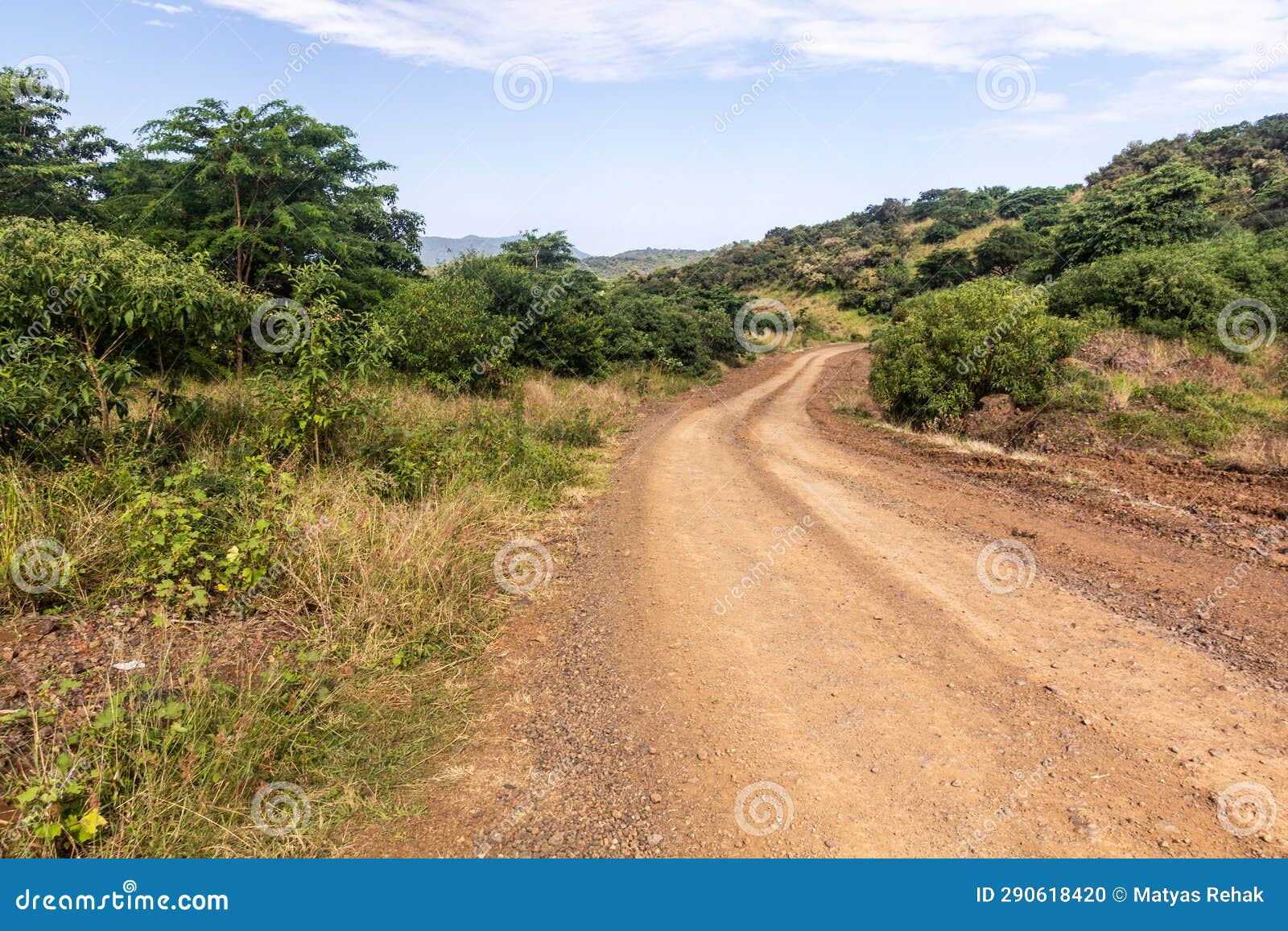 Road through Mago National Park, Ethiop Stock Photo - Image of hill ...