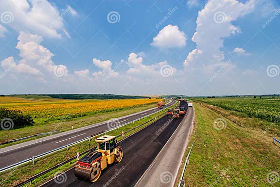 Road making stock photo. Image of loader, interstate - 42047208