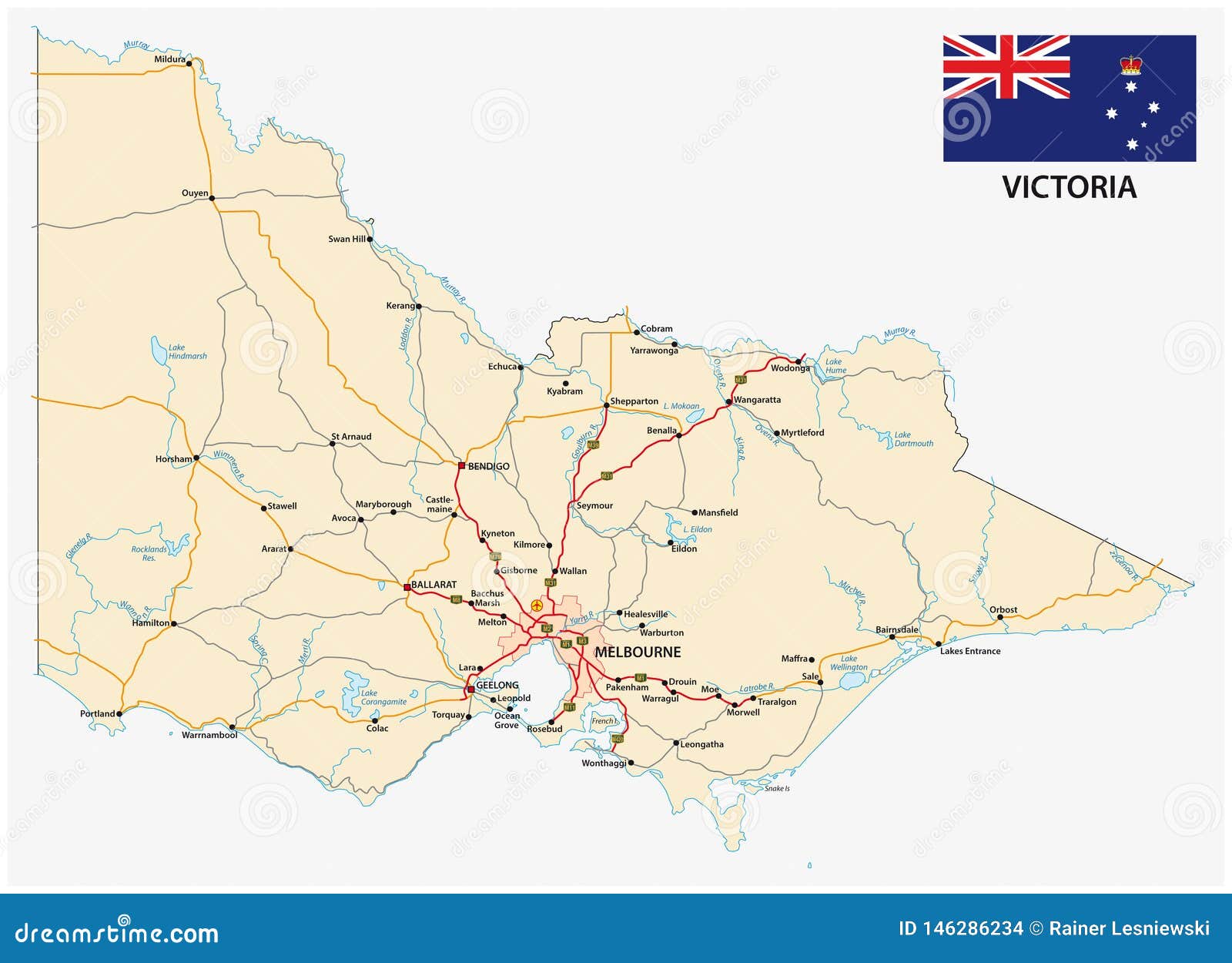 State Of Victoria Map On Transparent Background. Map State Of Victoria ...