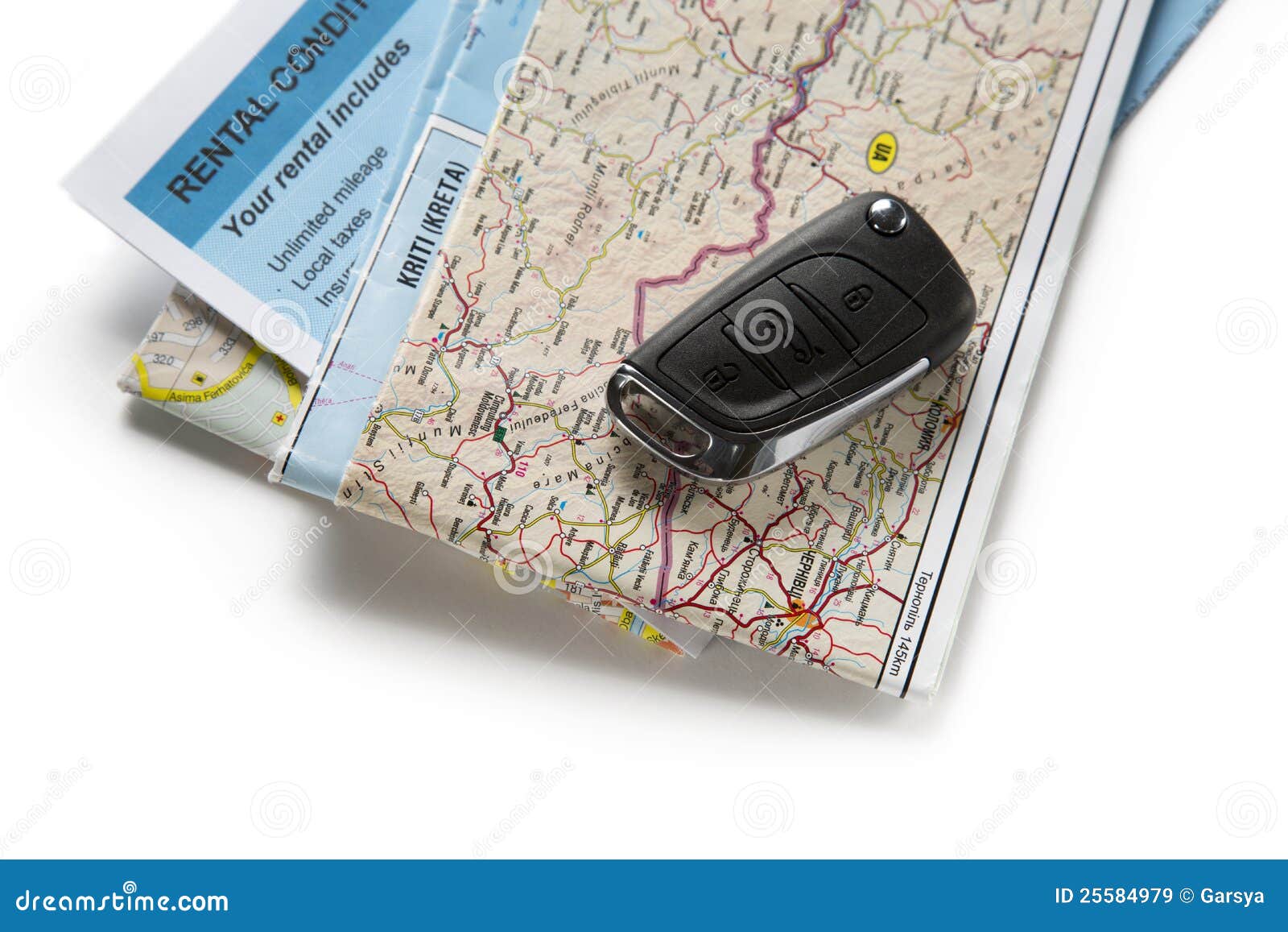 Road map and car key stock image. Image of control, distance - 25584979