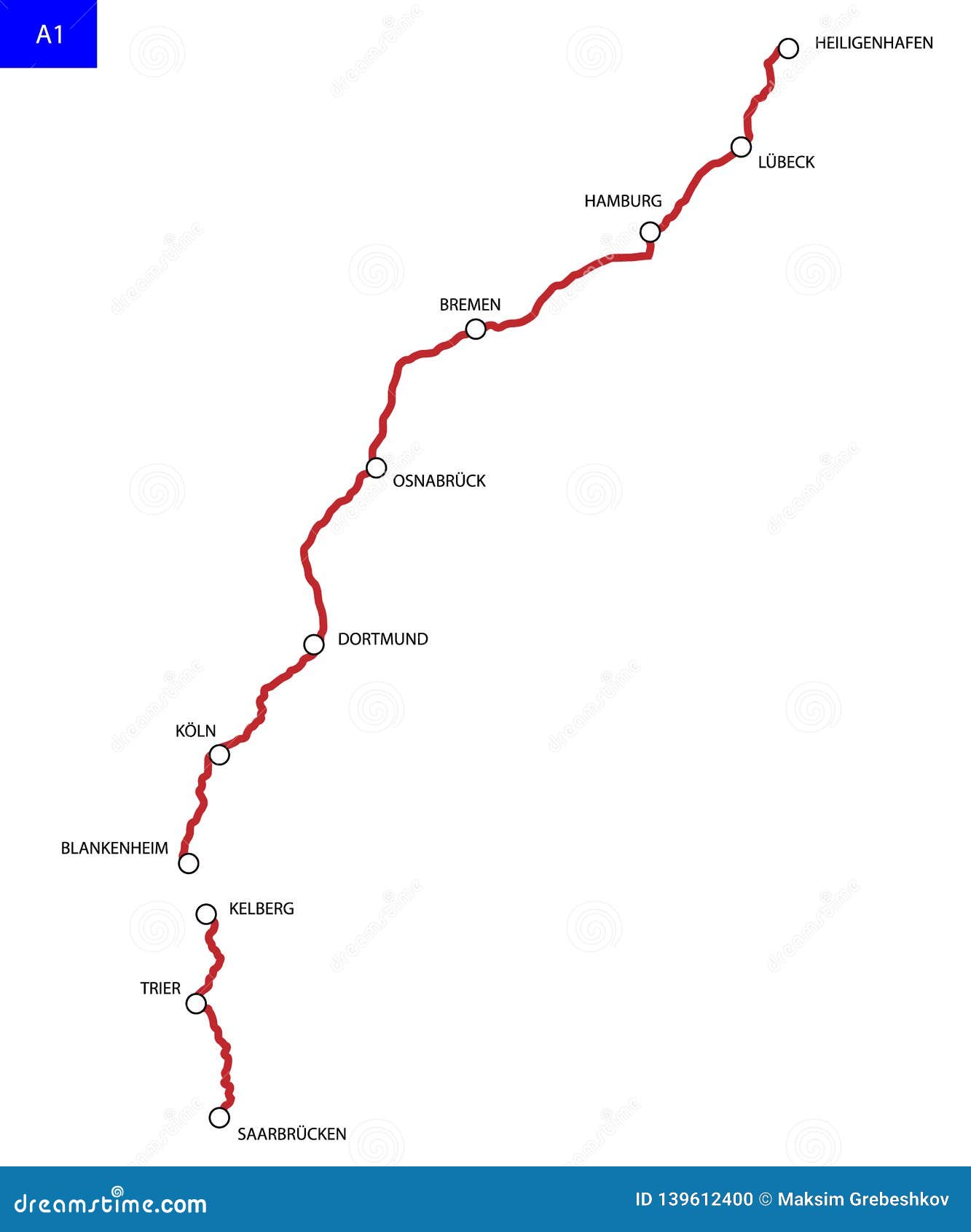 Road map of Germany stock illustration. Illustration of discovery ...