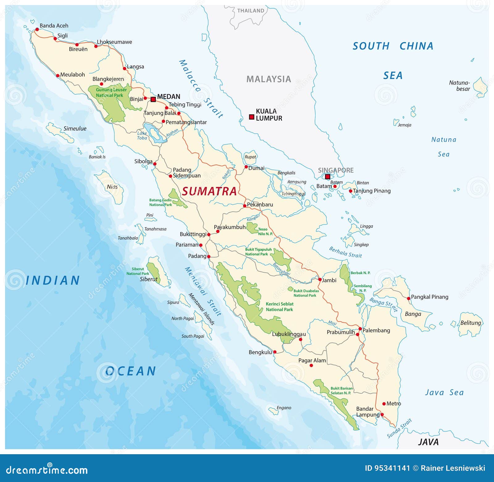 Sumatra Map On Road Sign. Vector Illustration | CartoonDealer.com ...