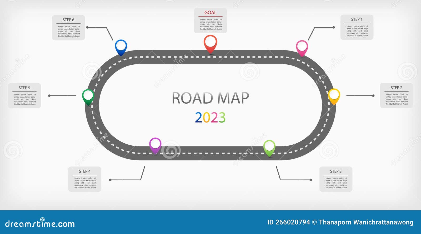 Road Map Infographic Design Elements for Your Business Data. Vector ...