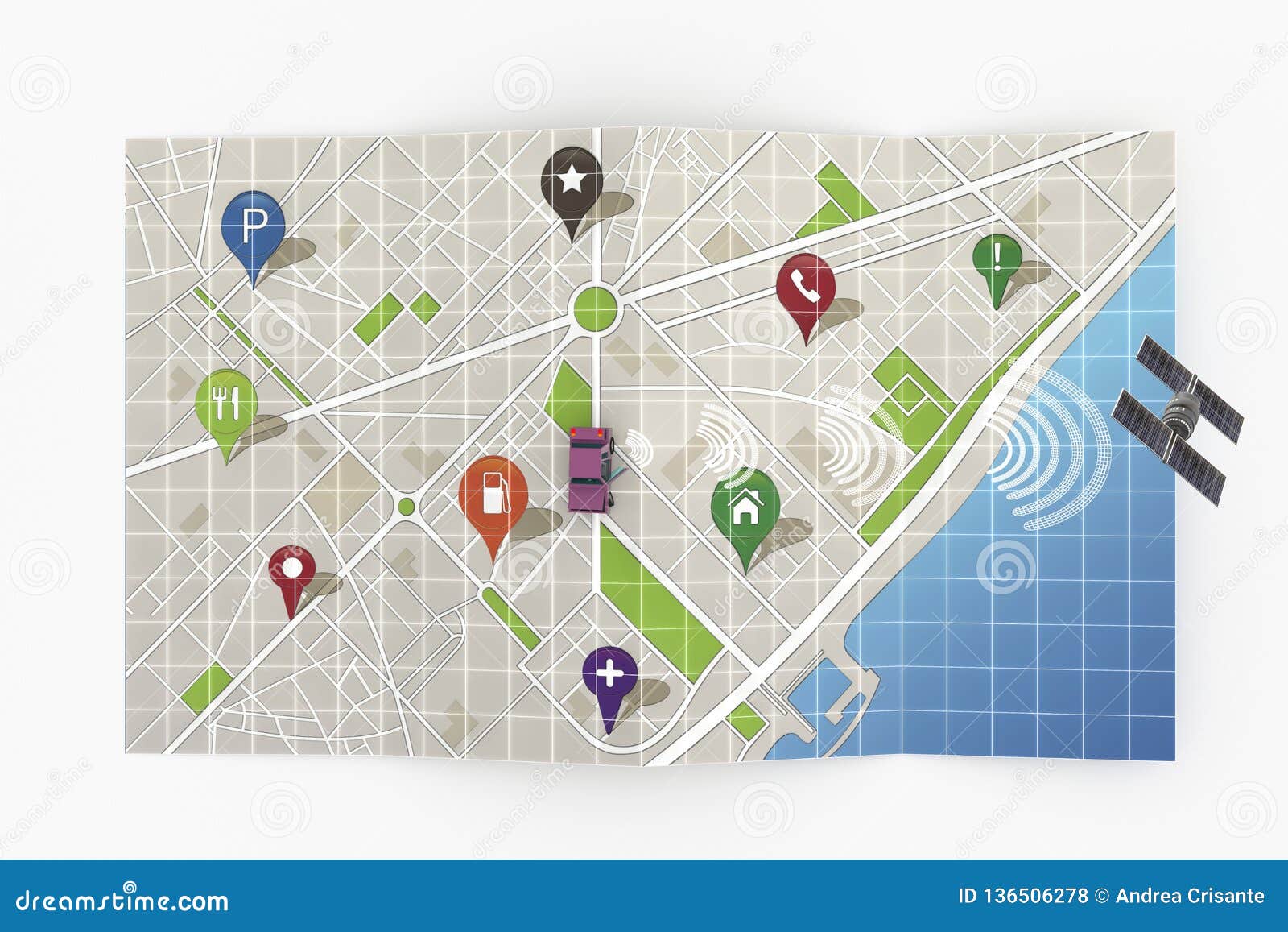 Road map stock illustration. Illustration of street - 136506278