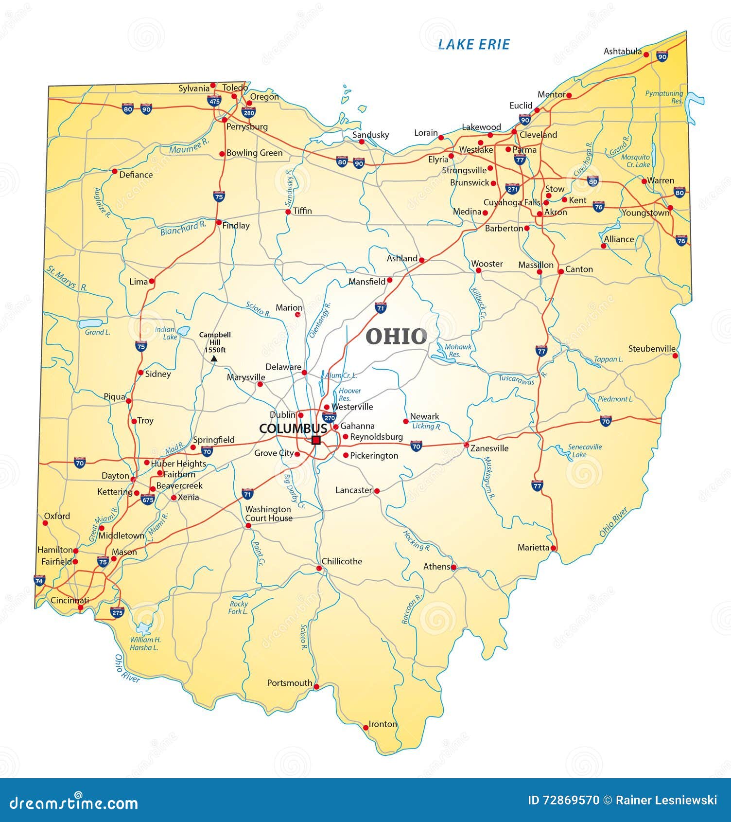 Map Of Ohio Cities And Counties