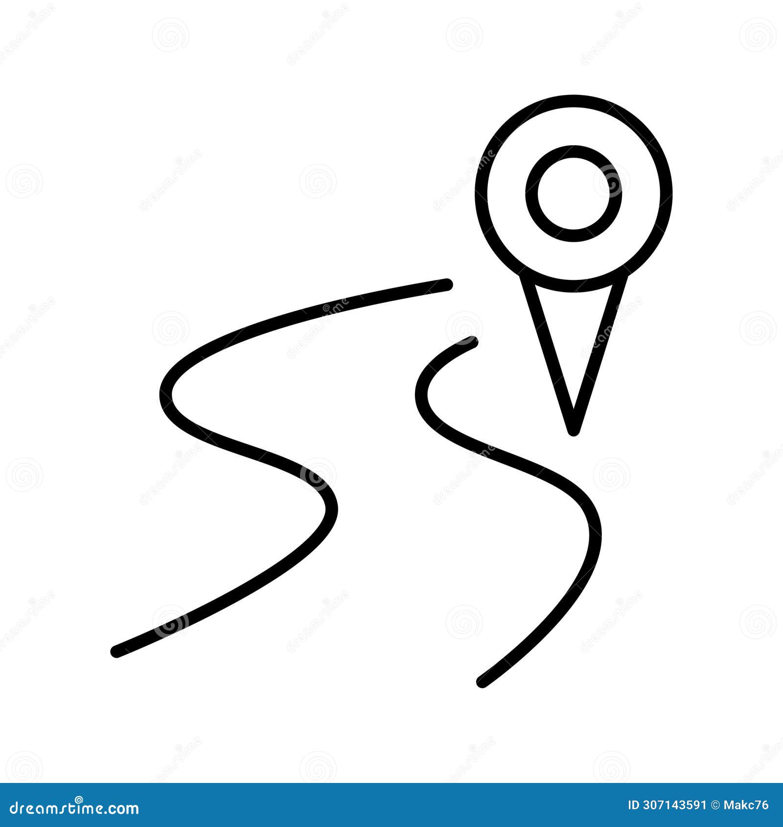 Road Map Relocation Icon. Map Marker Pointer Stock Vector ...