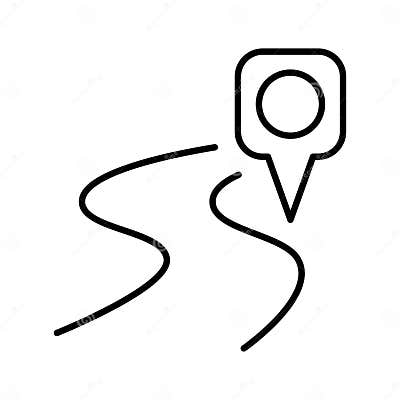 Road Map Relocation Icon. Map Marker Pointer Stock Vector ...