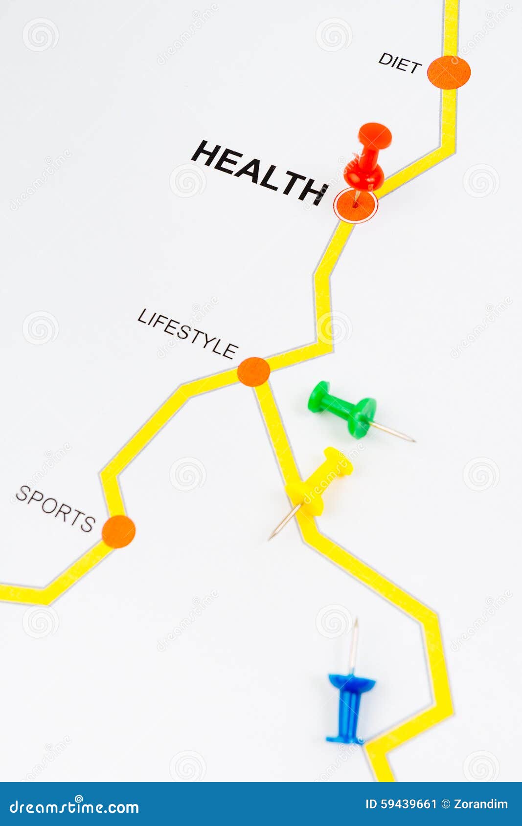 Road map to health concept stock image. Image of selective - 59439661