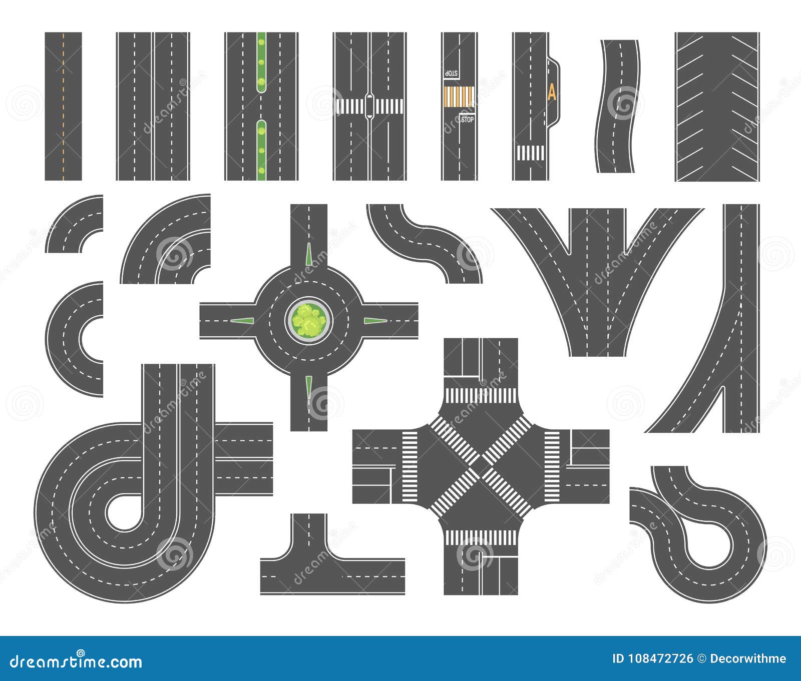 Road Map Toolkit - Set of Modern Vector City Elements Stock Vector ... Road Map Toolkit - Set of Modern Vector City Elements Stock Vector ...