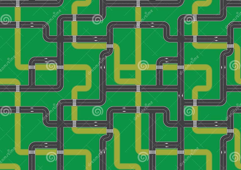 Road Map - Vector Background Stock Vector - Illustration of crossroads ...