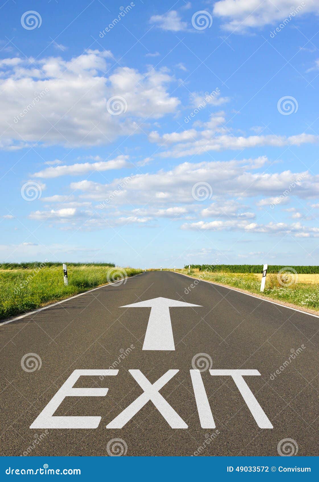 Road marked exit stock photo. Image of text, arrow, marked - 49033572