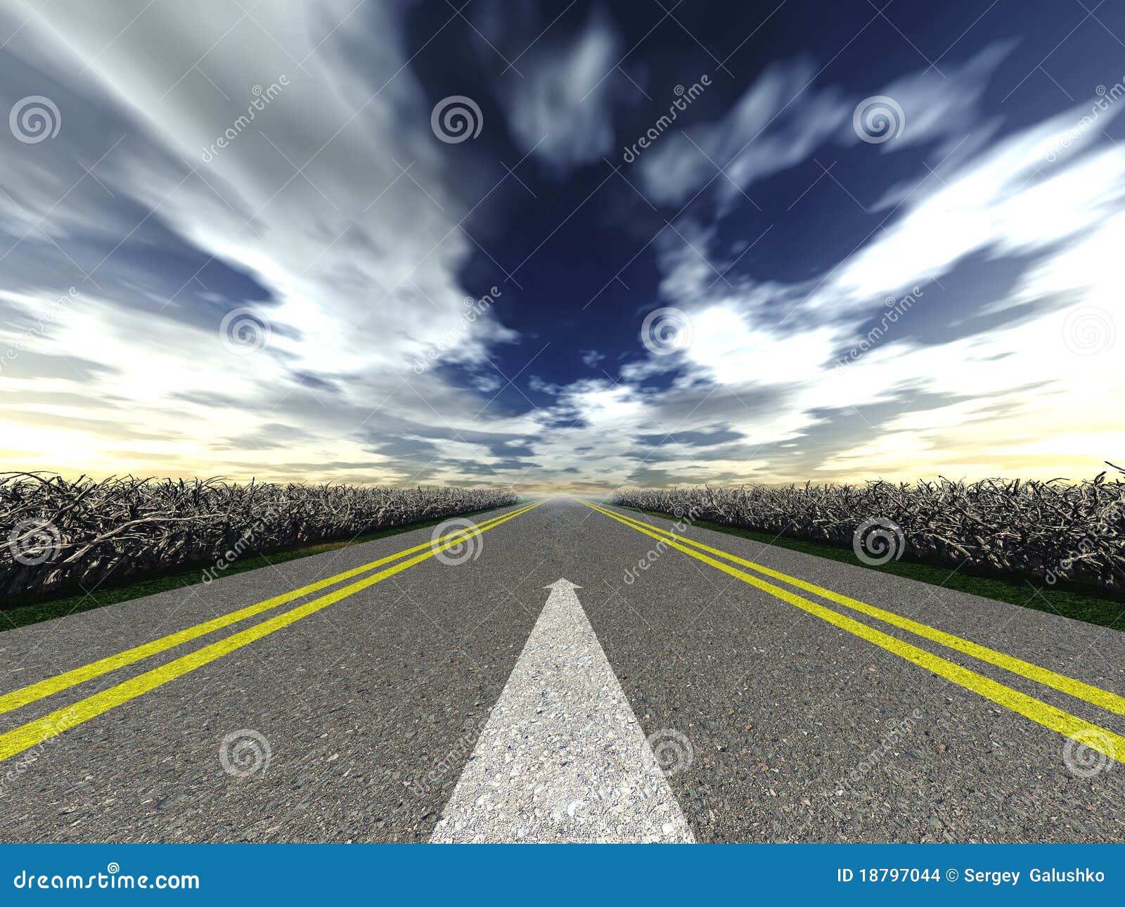 Road marking arrow stock photo. Image of motion, field - 18797044