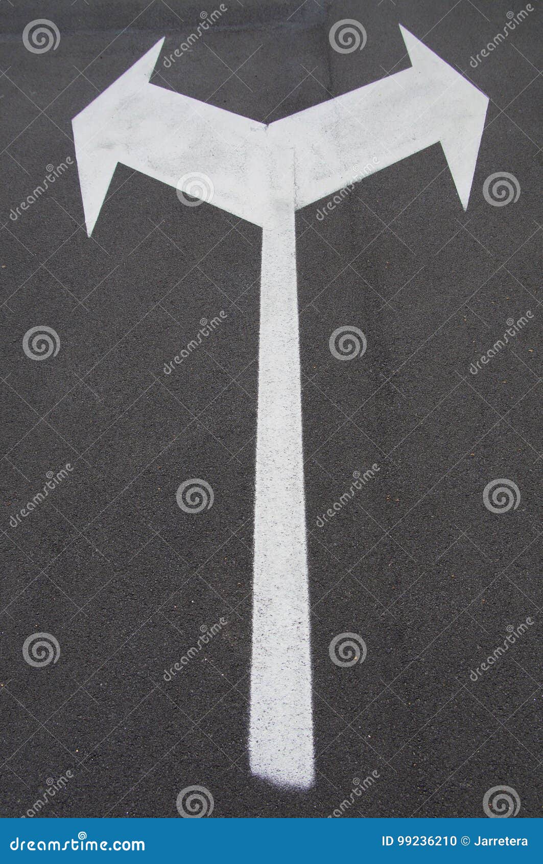 Road marking double arrow stock photo. Image of right - 99236210