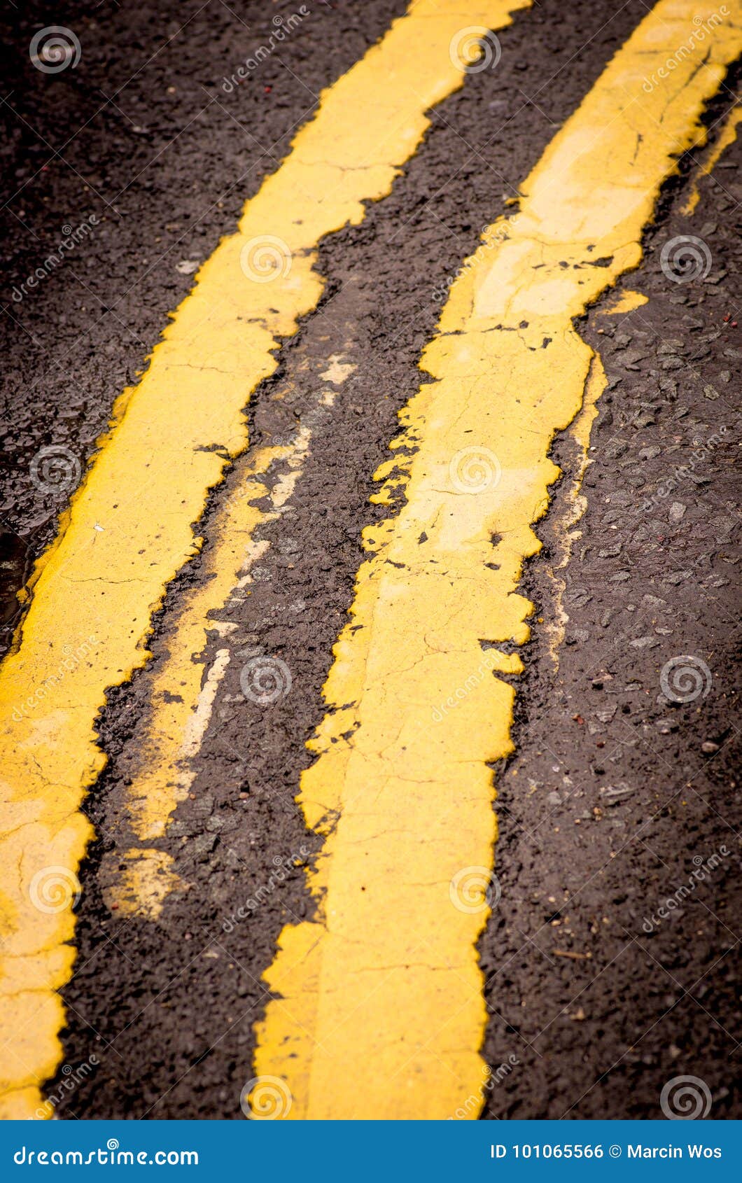 Road Marking - Double Yellow Lines Stock Photo - Image of contrast ...