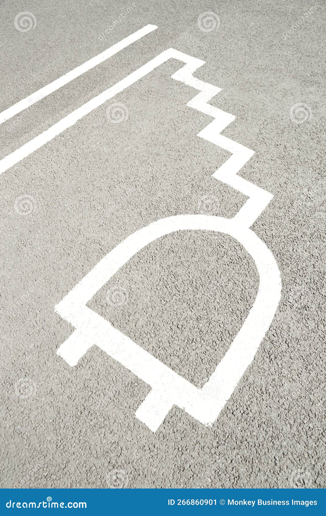 Road Marking for Electric Car Charging Point in Car Park Stock Image ...