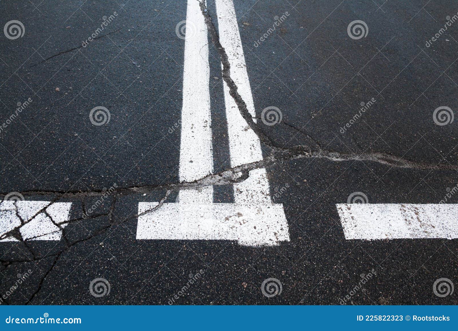 Road with Road Marking Lines Stock Image - Image of dividing, damaged ...