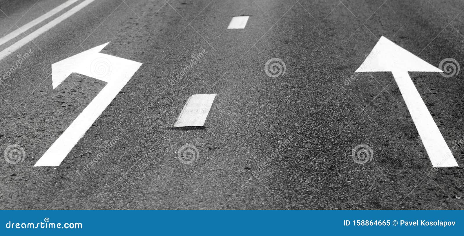 Road marking. Pointers stock image. Image of long, driveway - 158864665