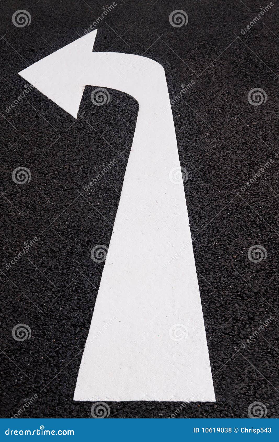 Road marking pointing left stock photo. Image of marking - 10619038