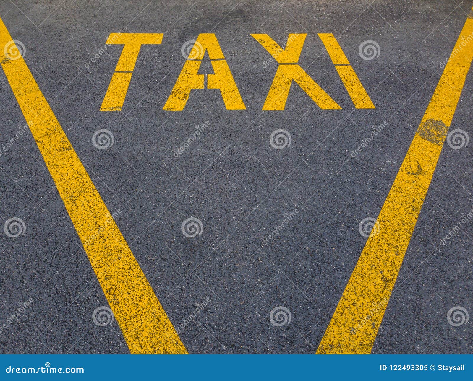 Road Marking. Taxi Sign on the Road Surface Stock Image - Image of road ...