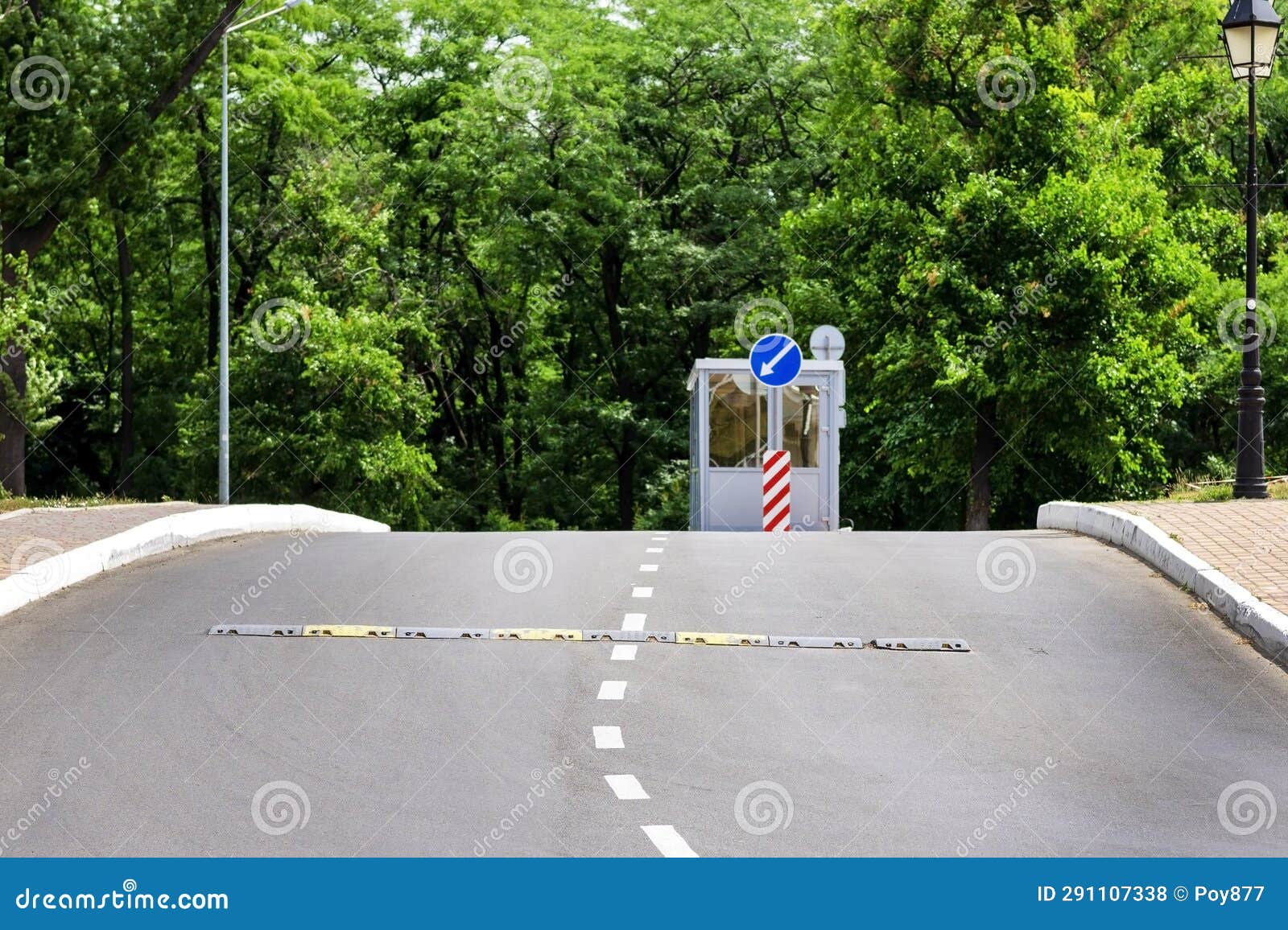 The Road with a Marking Up. Speed Bump Stock Photo - Image of road ...