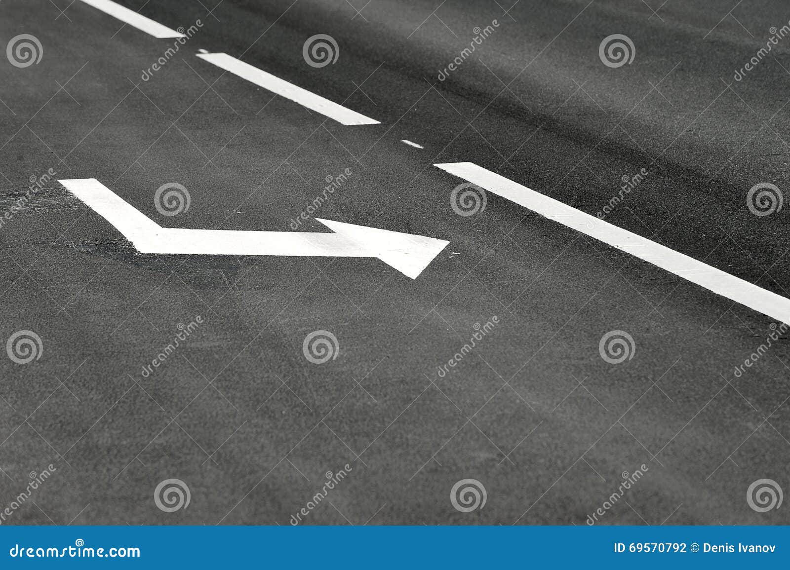 Road Markings on the Asphalt Stock Photo - Image of arrows, asphalt ...